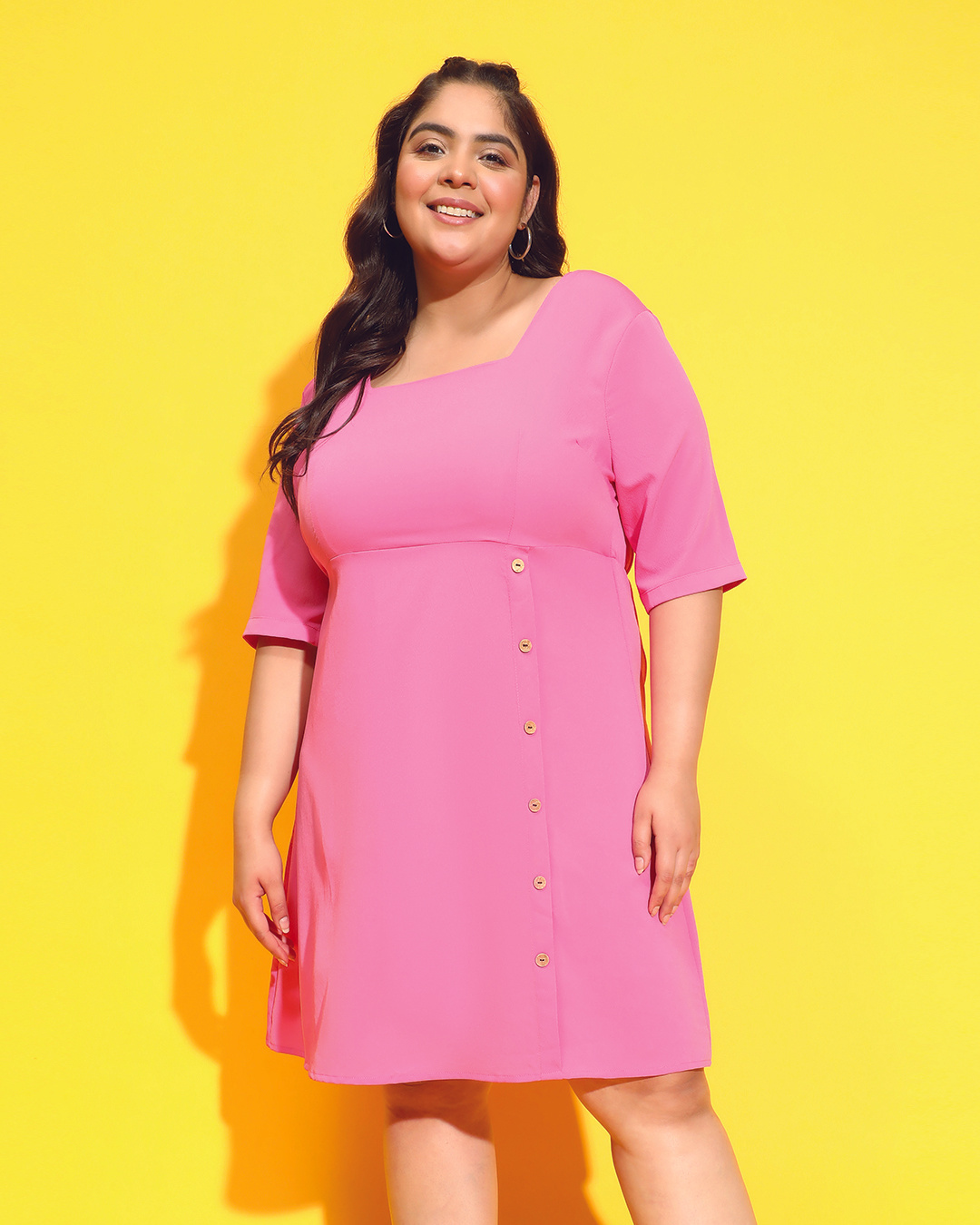 Buy Women's Pink Plus Size Dress Online at Bewakoof