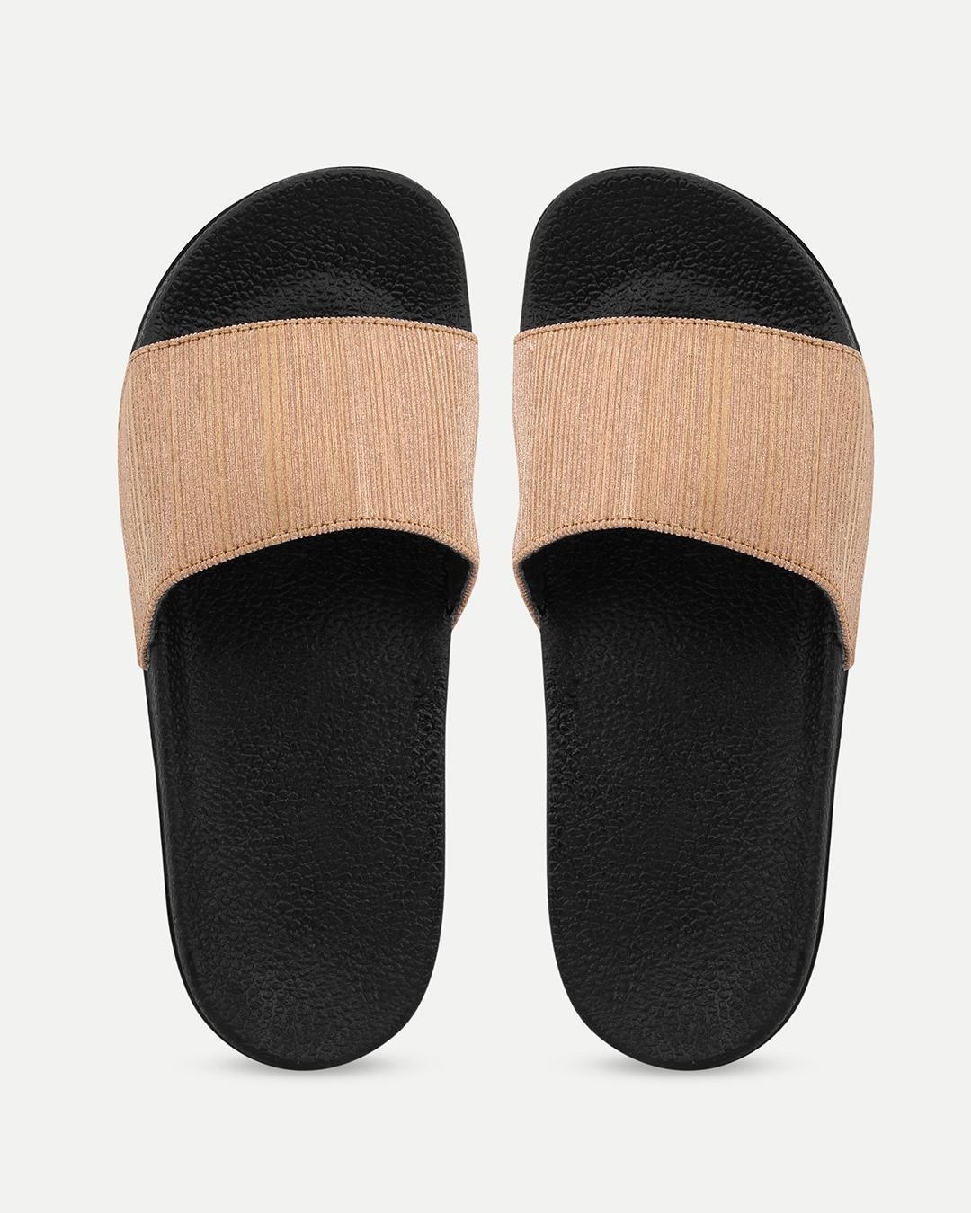 Buy Women's Pink Self Design Sliders Online in India at Bewakoof