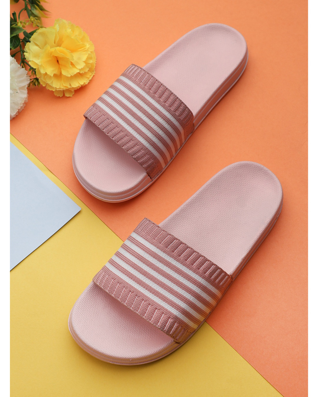 Buy Women's Pink Sliders Online in India at Bewakoof