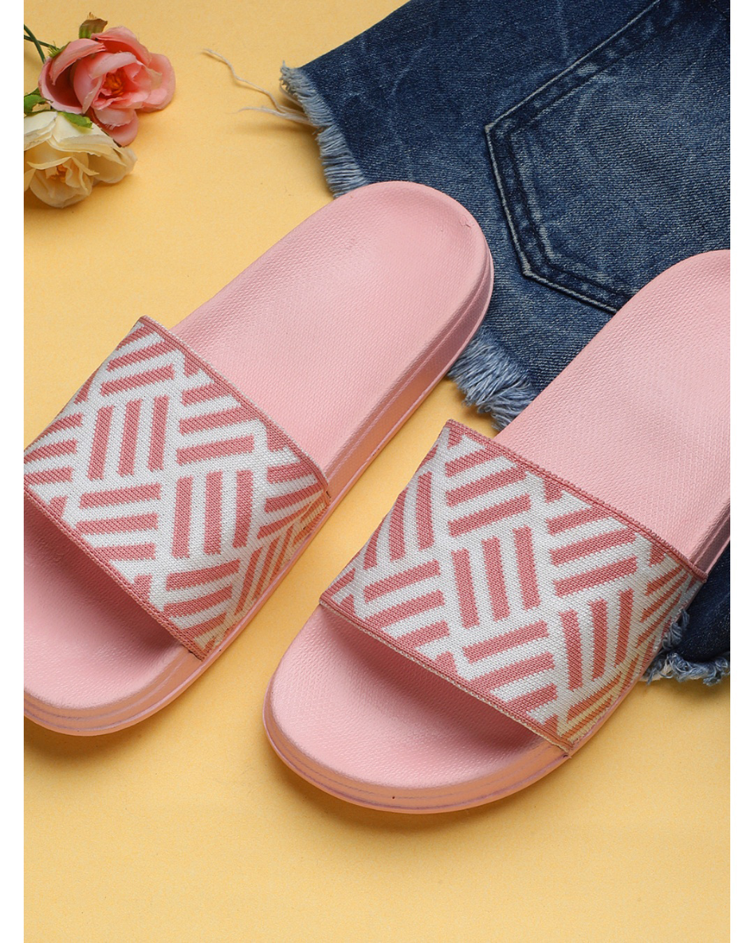 Buy Women's Pink Sliders Online in India at Bewakoof