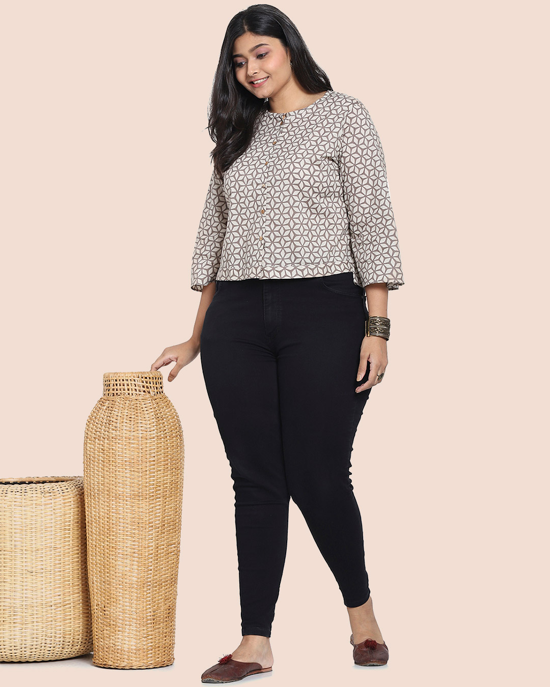 Buy Women's Printed Curvy Top Online at Bewakoof