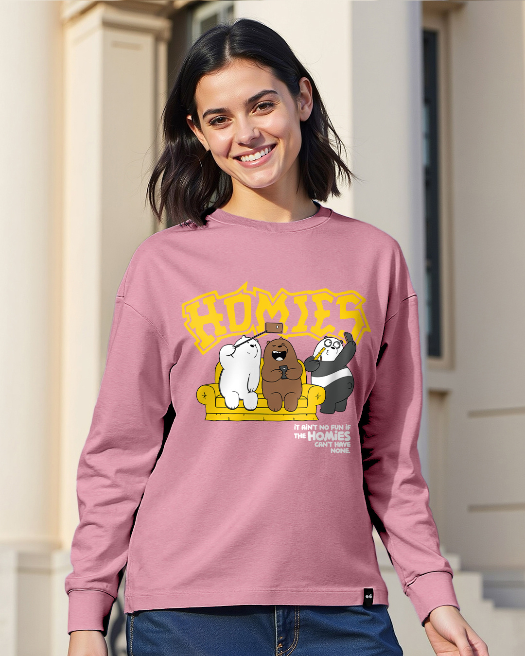 Buy Women's Purple Homies Graphic Printed Oversized T-shirt Online at ...