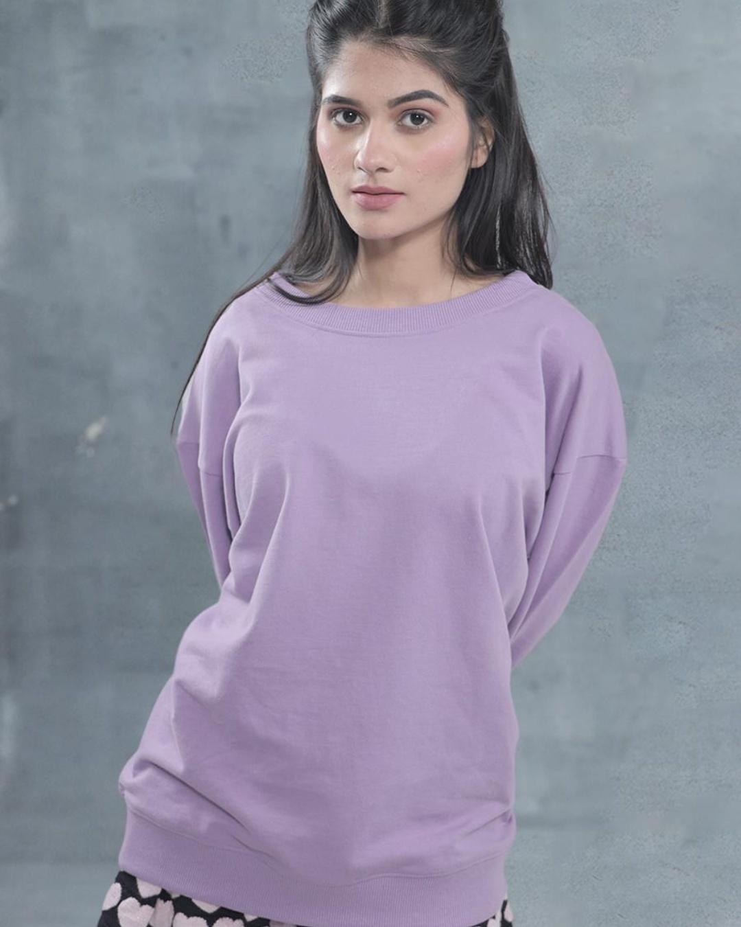 Buy Women's Purple Loose Fit Sweatshirt Online at Bewakoof
