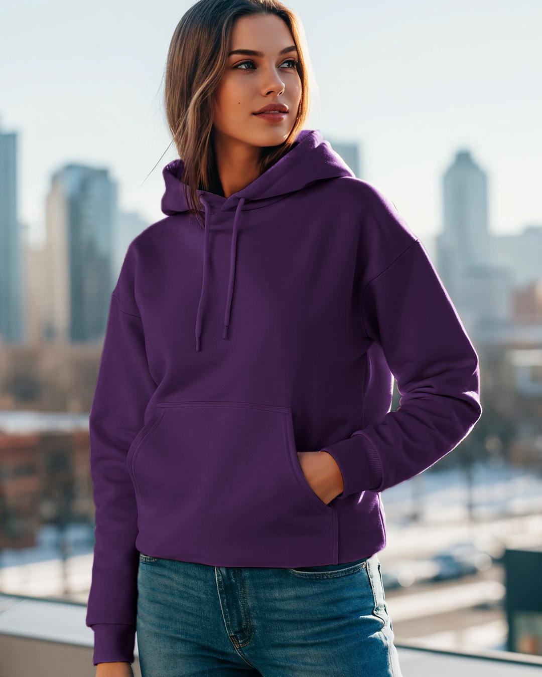 Buy Women's Purple Oversized Hoodies Online at Bewakoof