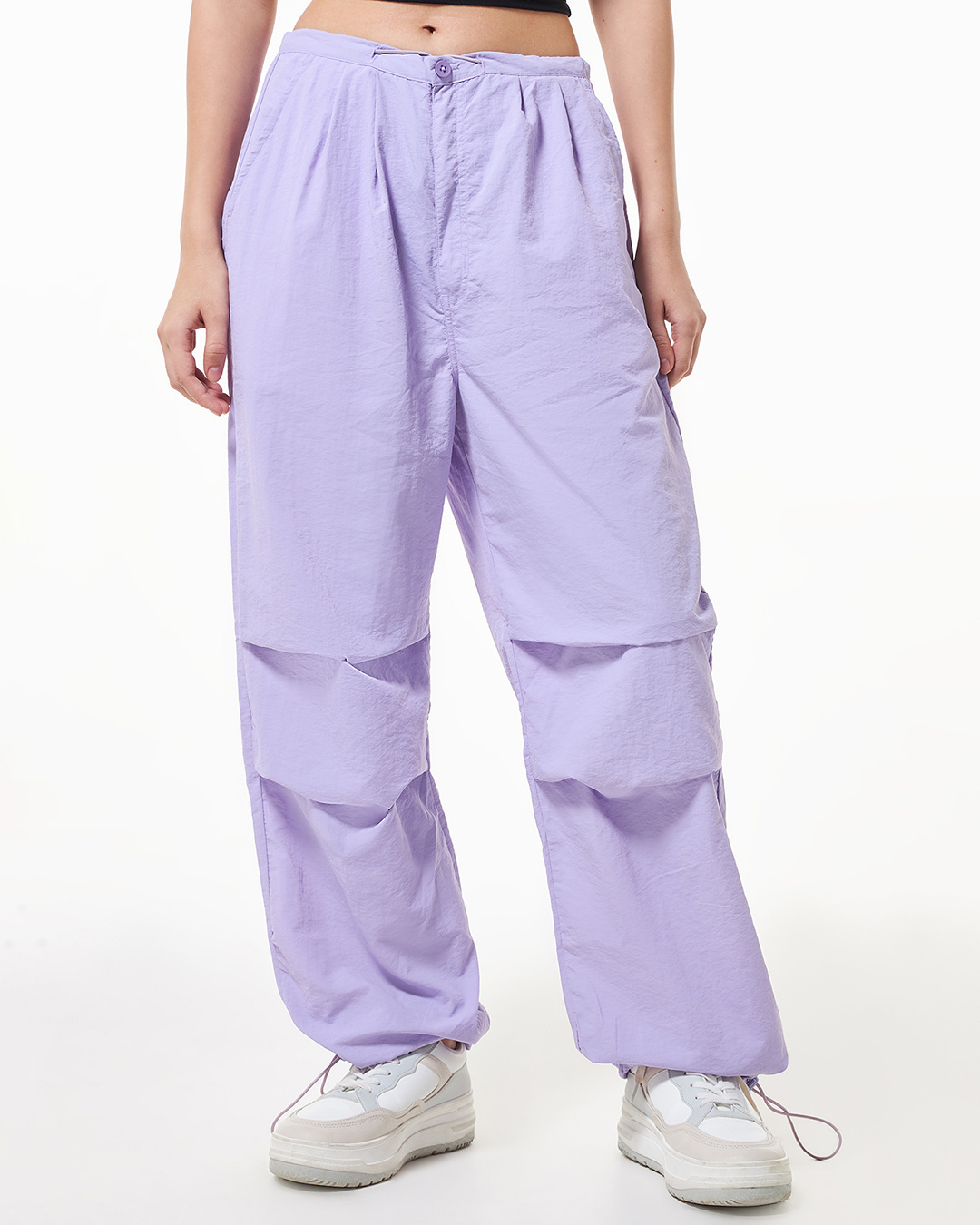 Buy Women's Purple Baggy Oversized Parachute Pants Online at Bewakoof