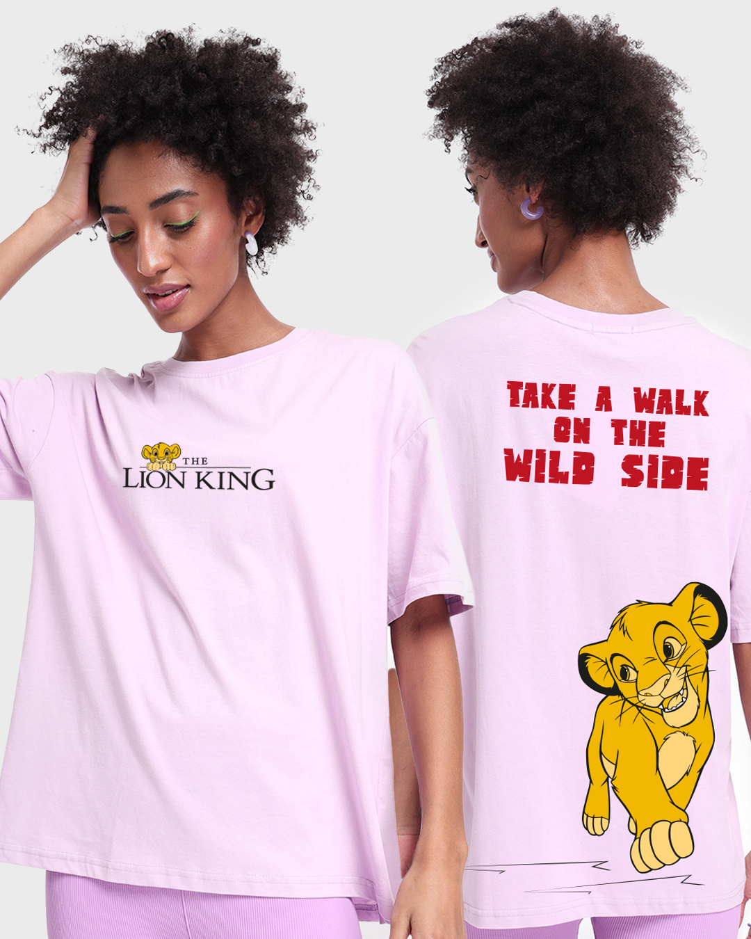 Buy Women's Purple Wild Side Graphic Printed Oversized T-shirt Online ...