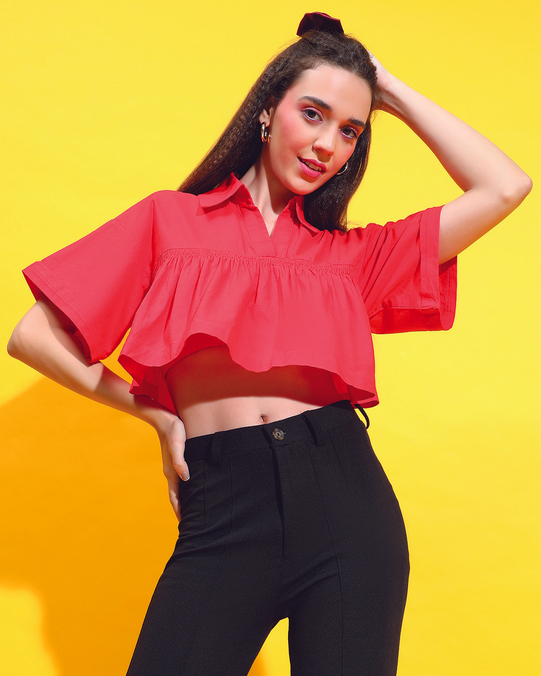 Buy Women's Red Short Top Online at Bewakoof