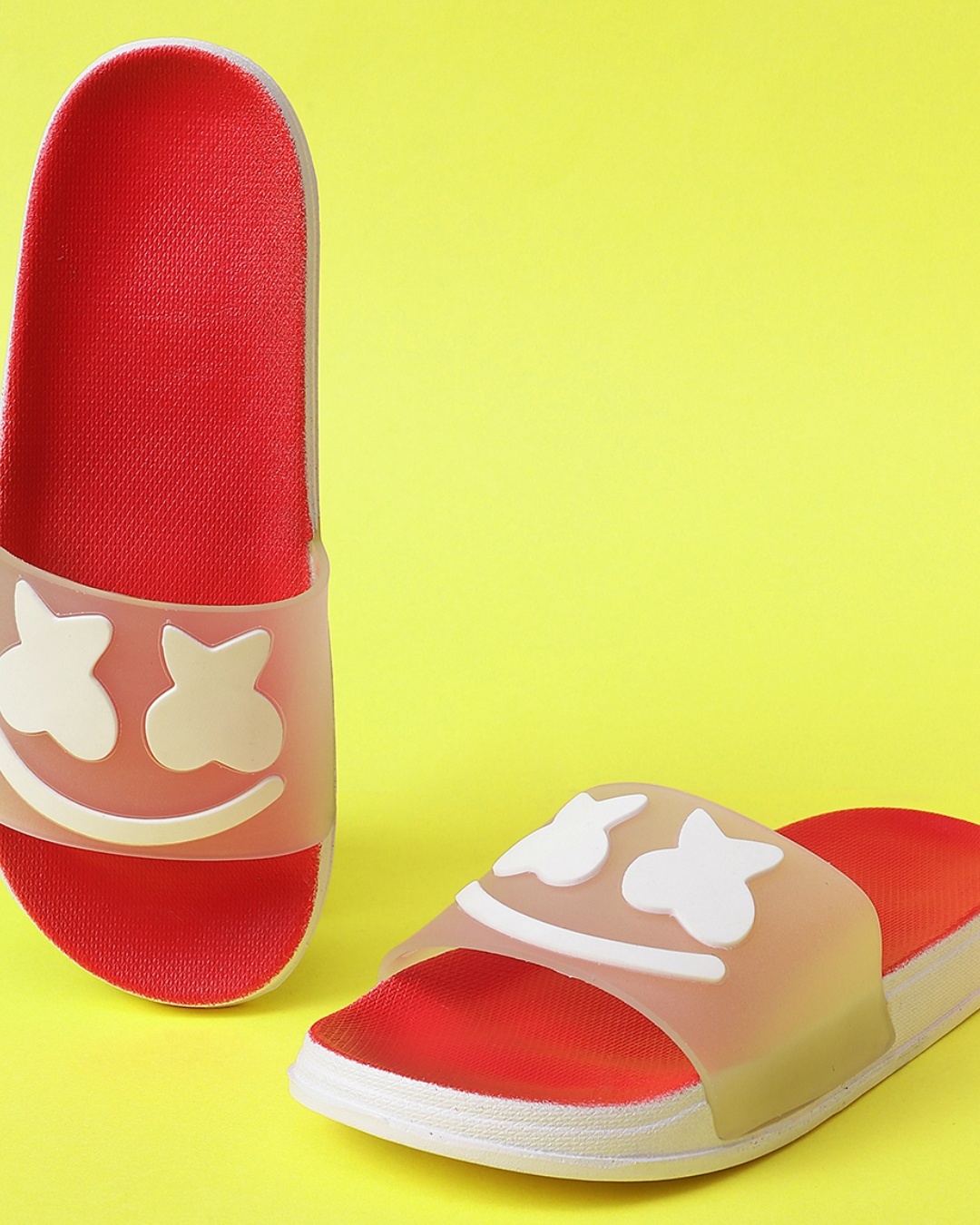 Buy Women's Red Smarting Sliders Online in India at Bewakoof