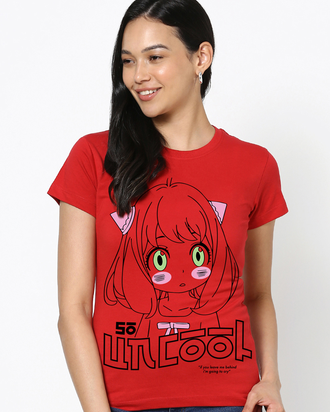 Buy Women's Red So Uncool Graphic Printed T-shirt Online at Bewakoof