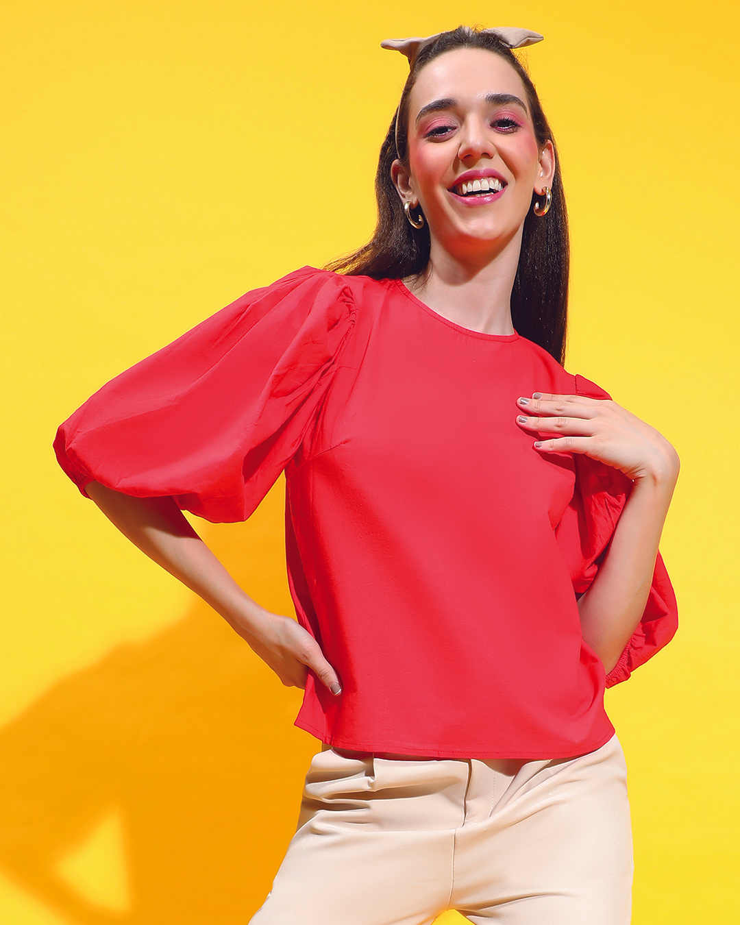 Buy Women's Red Top Online at Bewakoof