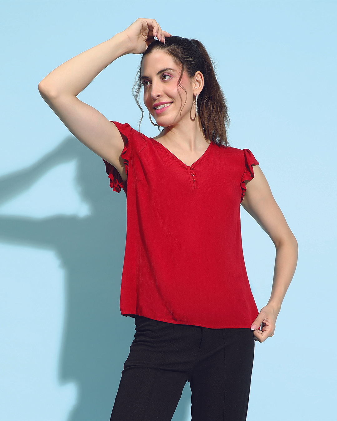 Buy Women's Red Top Online at Bewakoof