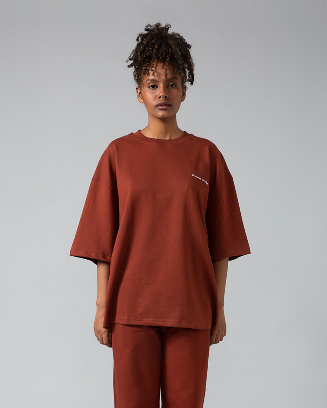 Buy Women's Rust Fox Half Sleeves Oversized T-shirt Online at Bewakoof