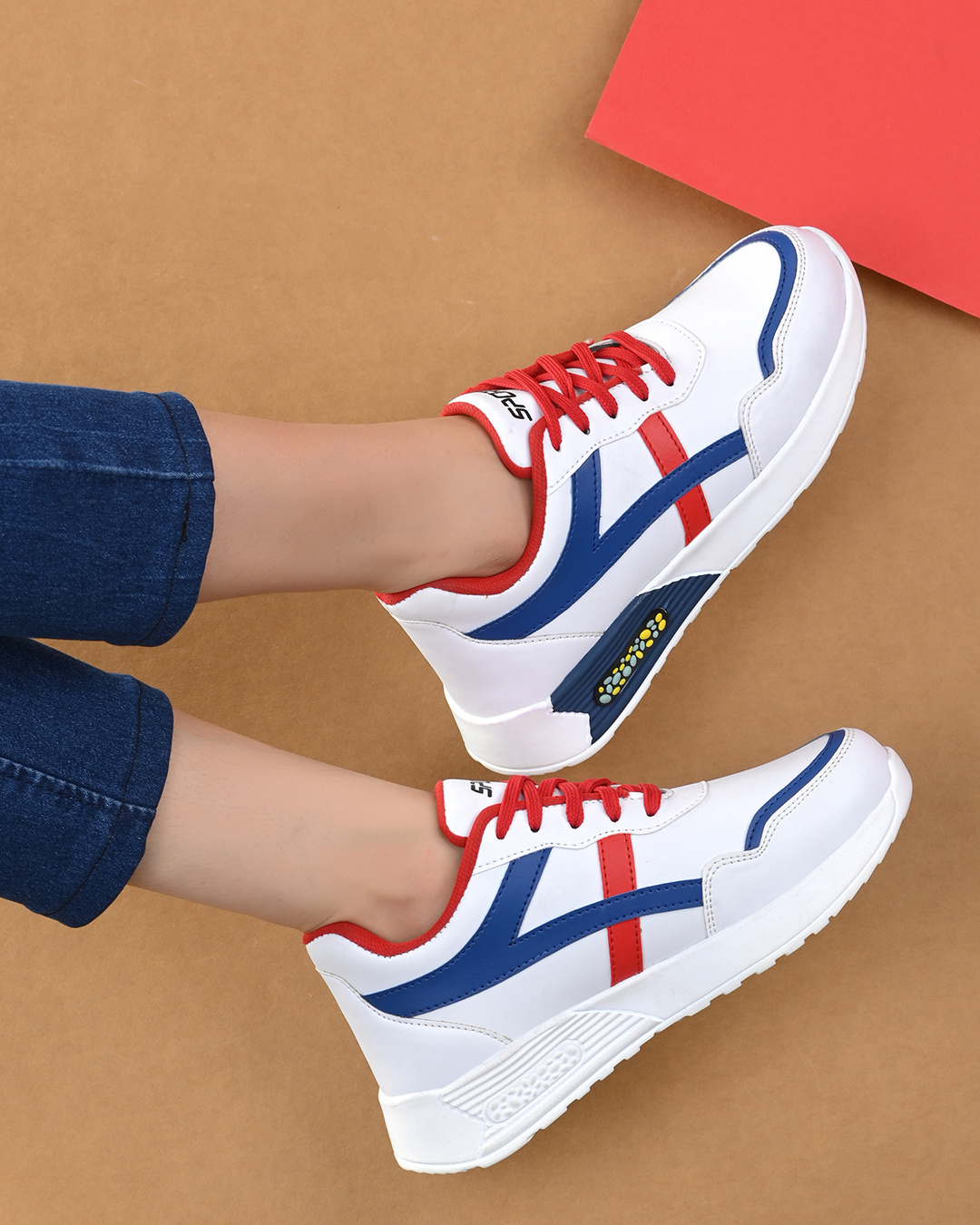 Buy Women's White Color Block Casual Shoes Online in India at Bewakoof