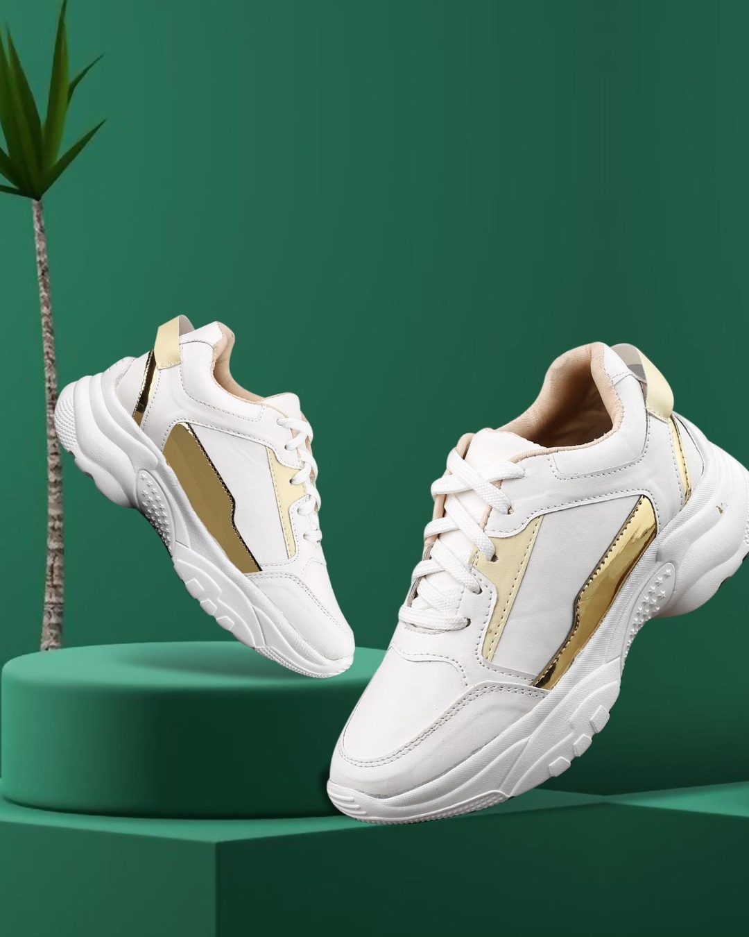 Buy Women's White Color Block Sneakers Online in India at Bewakoof