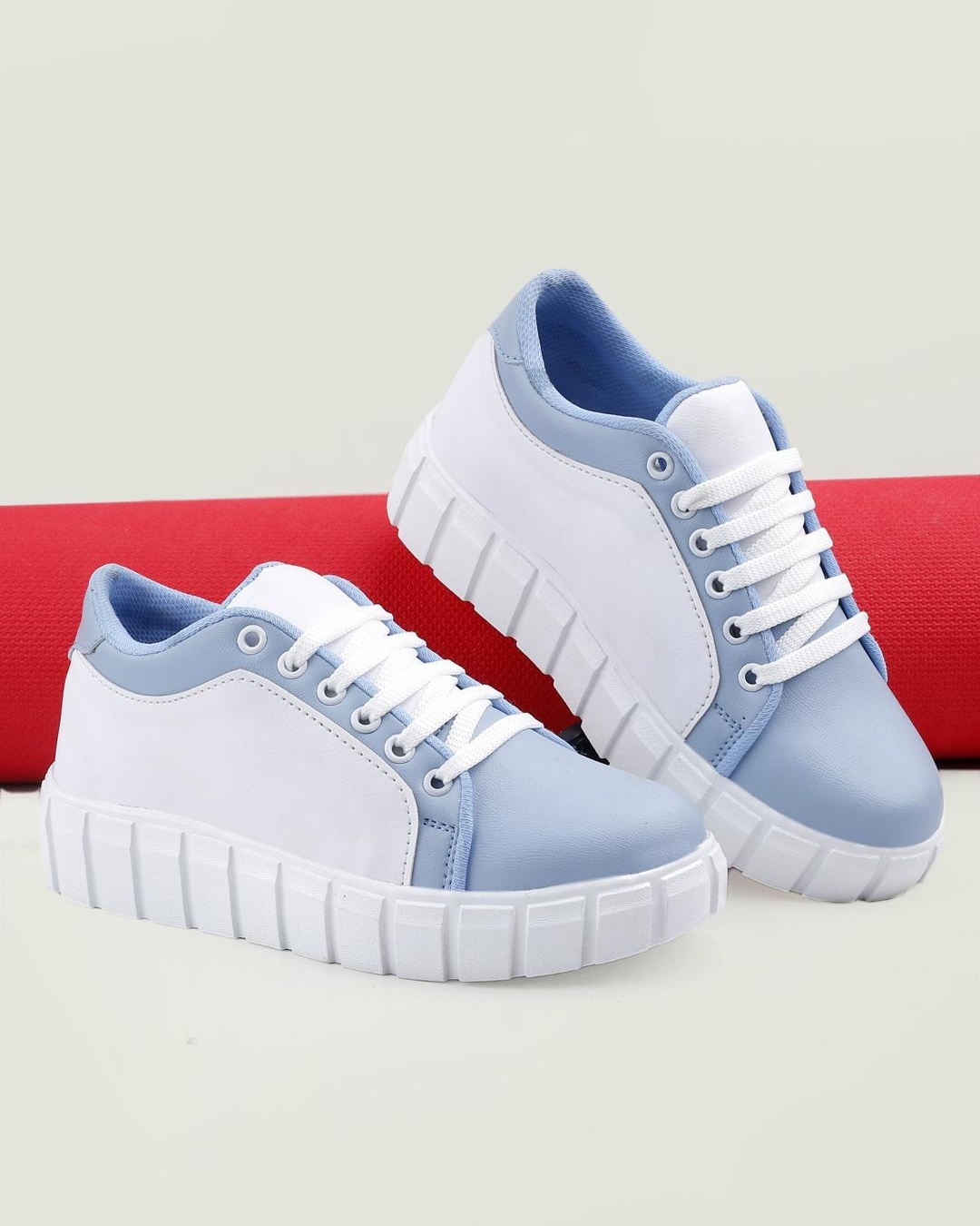 Buy Women's White Color Block Sneakers Online in India at Bewakoof
