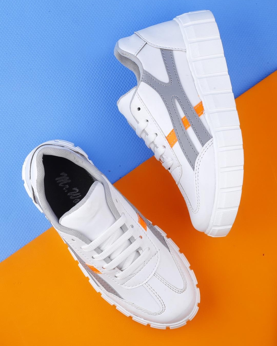 Buy Women's White Color Block Sneakers Online in India at Bewakoof