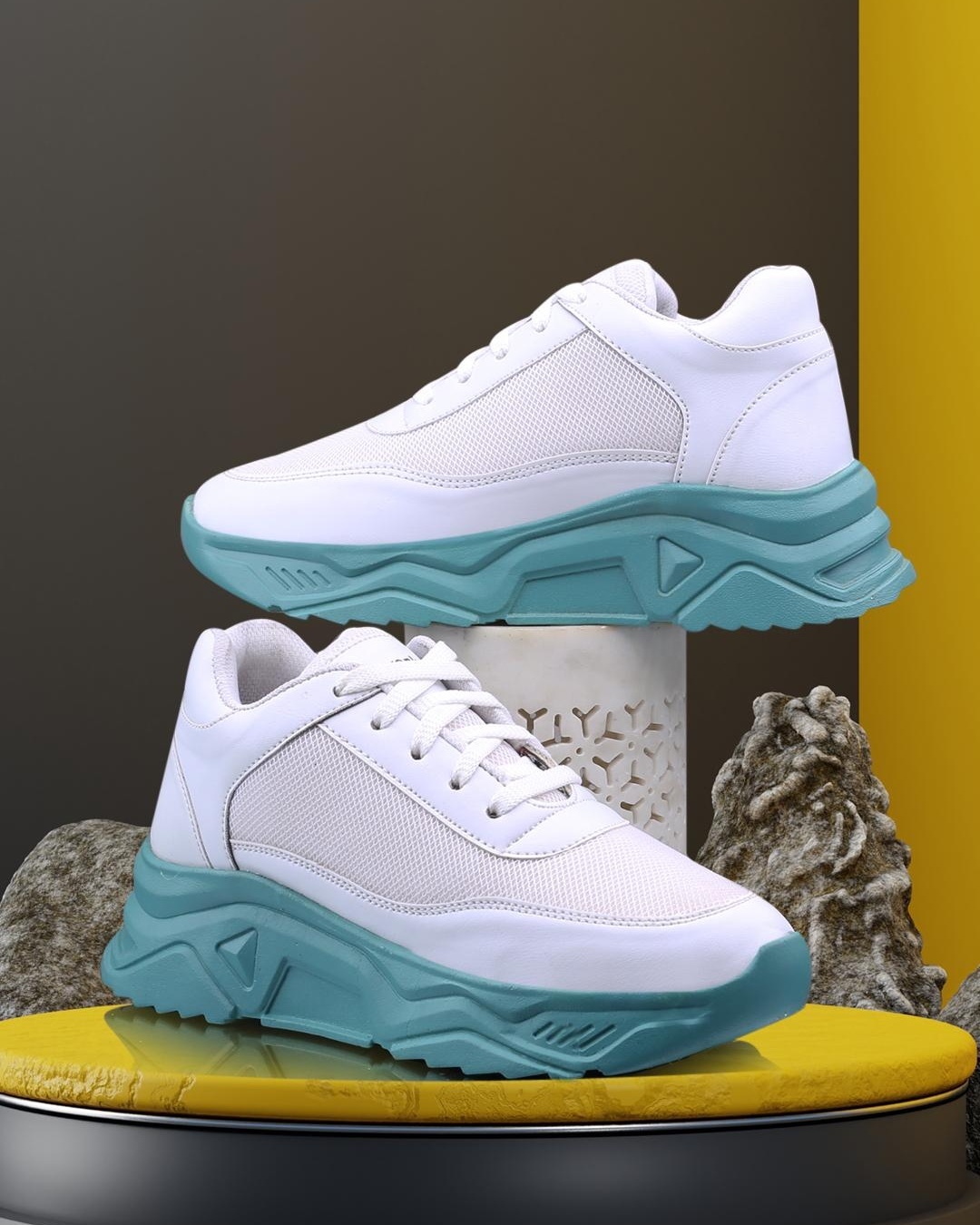 Buy Women's White Color Block Sneakers Online in India at Bewakoof