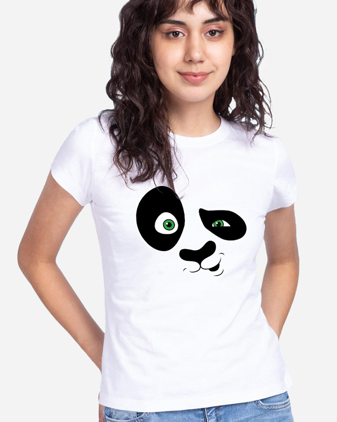 Buy Women's White Crazy Panda Graphic Printed T-shirt Online at Bewakoof