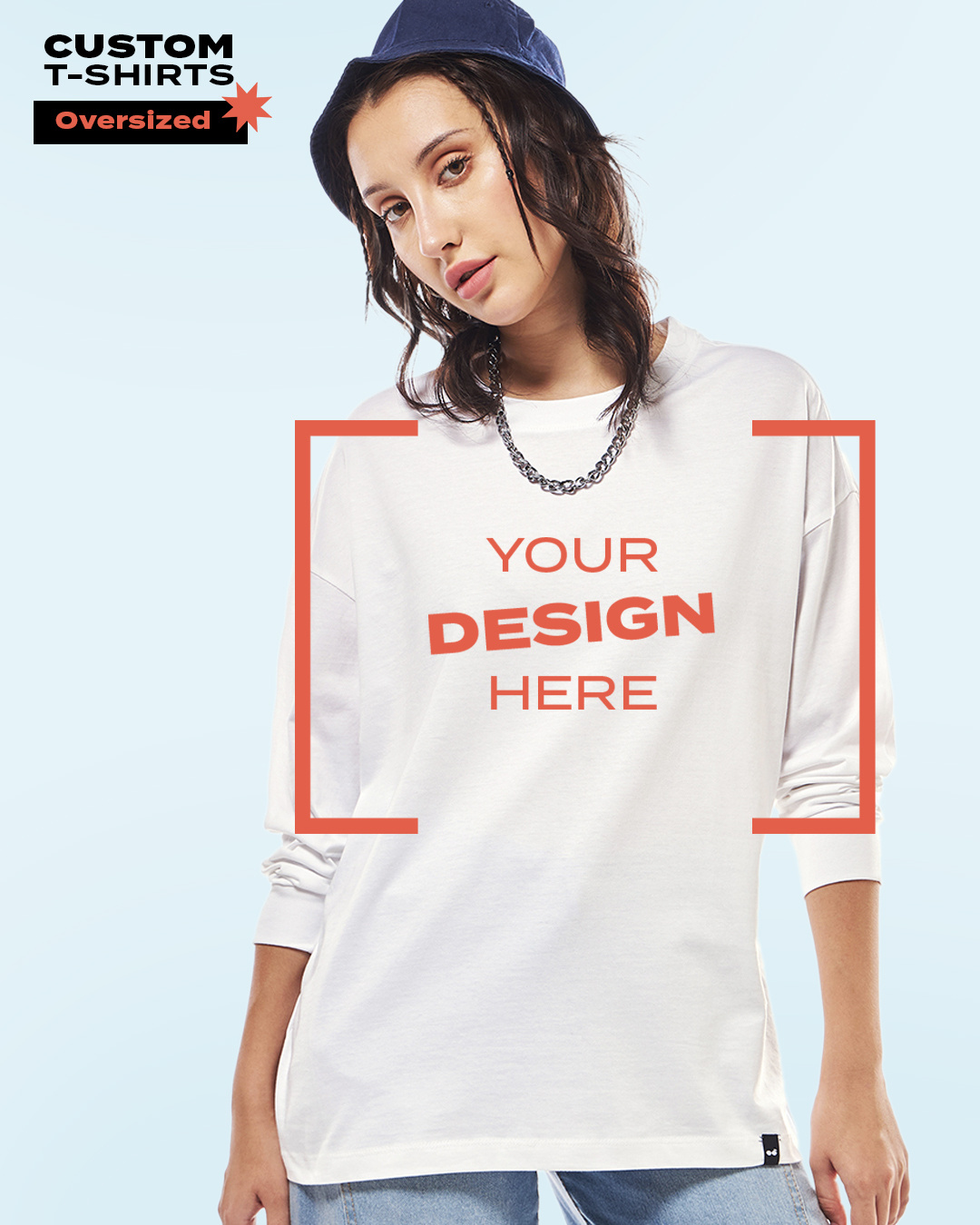 Buy Womens White Customizable Oversized T Shirt Online At Bewakoof