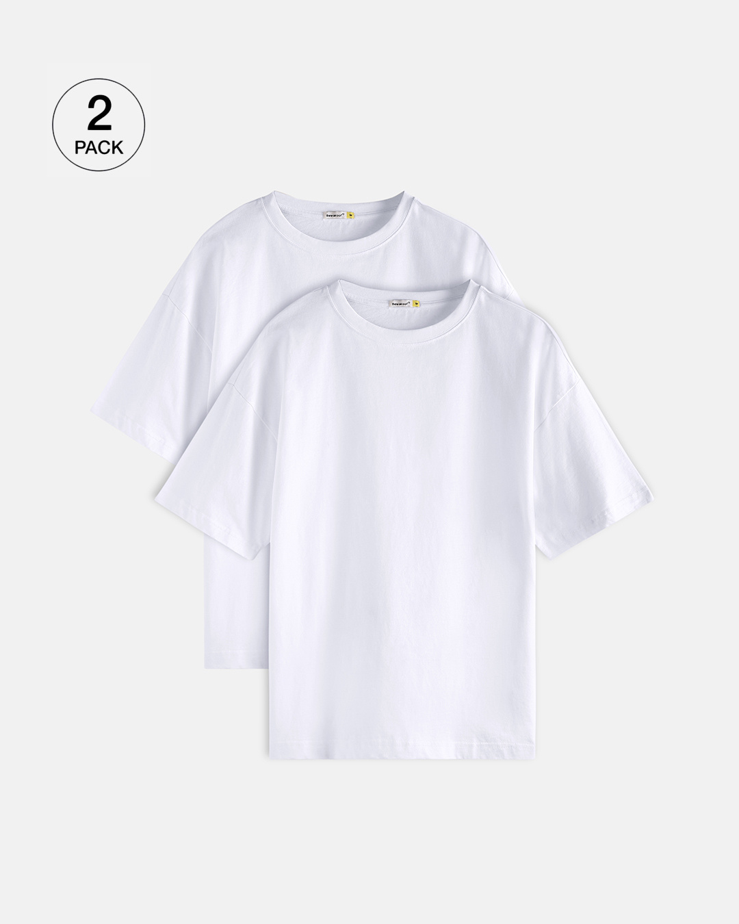 Buy Pack of 2 Women's White Oversized T-shirt Online at Bewakoof