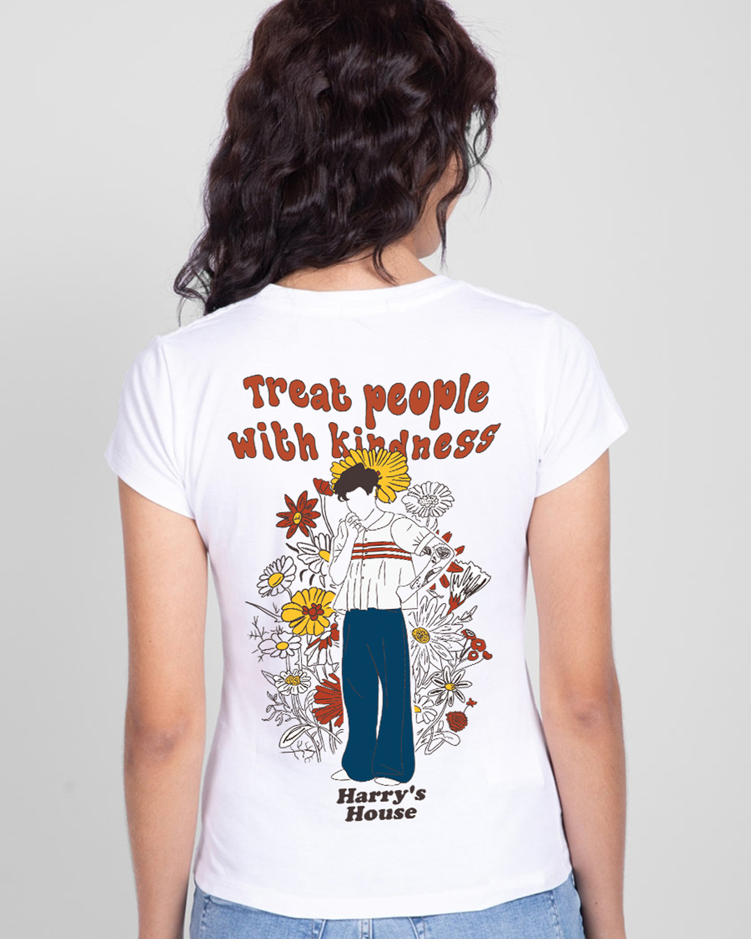 Buy Women's White Treat People With Kindness Graphic Printed T-shirt ...