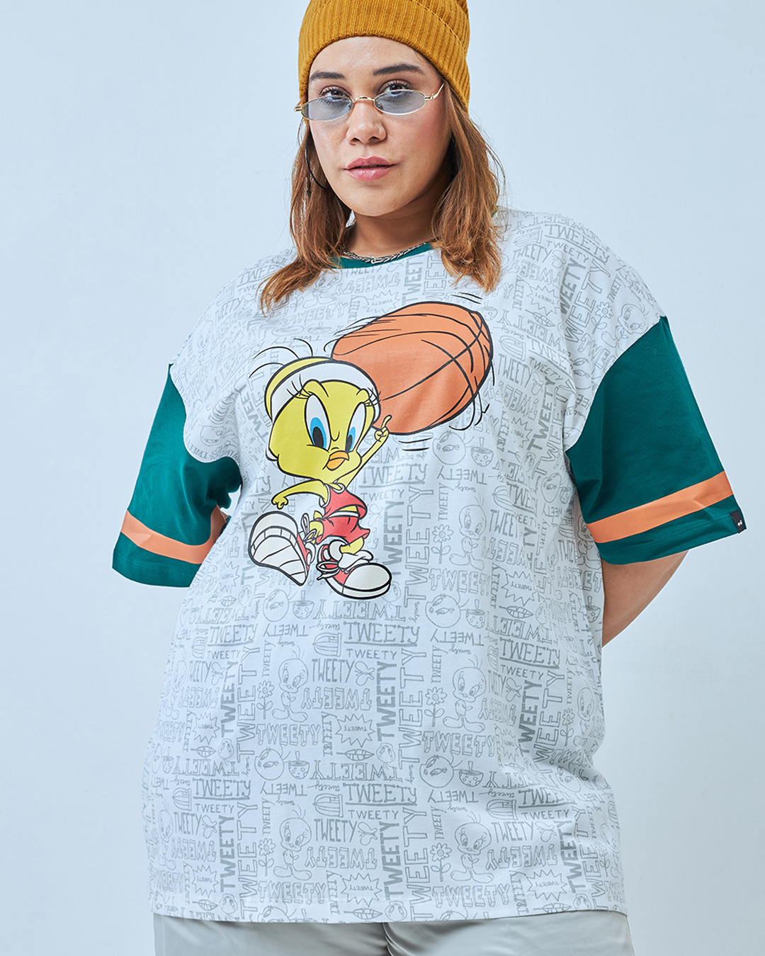 Buy Women's White Tweet Graphic Printed Oversized Plus Size T-shirt ...