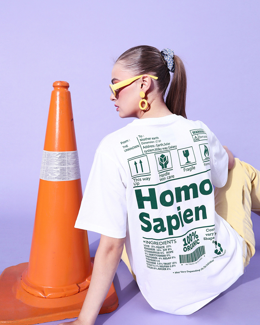 Buy Women's White Typography Oversized T-shirt Online at Bewakoof