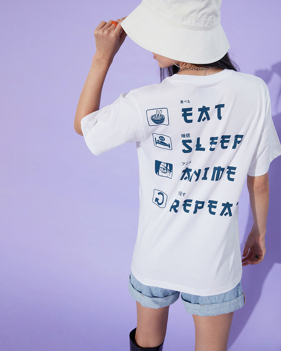 Buy Women's White Typography Oversized T-shirt Online at Bewakoof