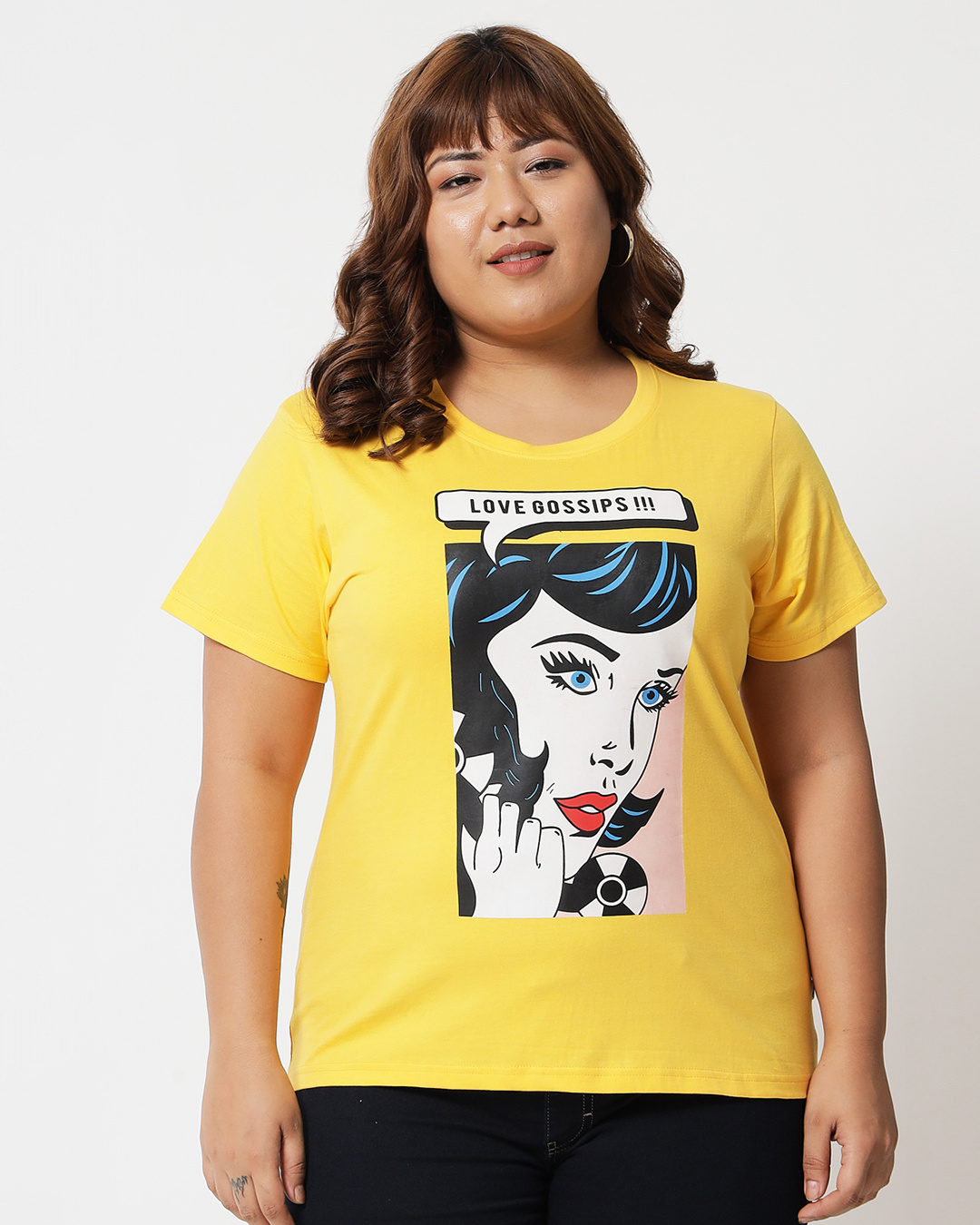 Buy Women's Yellow Graphic Printed T-shirt Online at Bewakoof