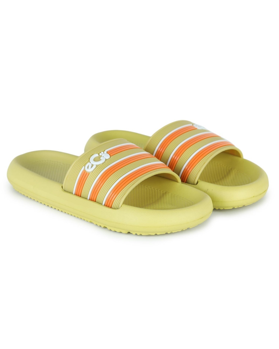 Buy Women's Yellow Striped Sliders Online in India at Bewakoof