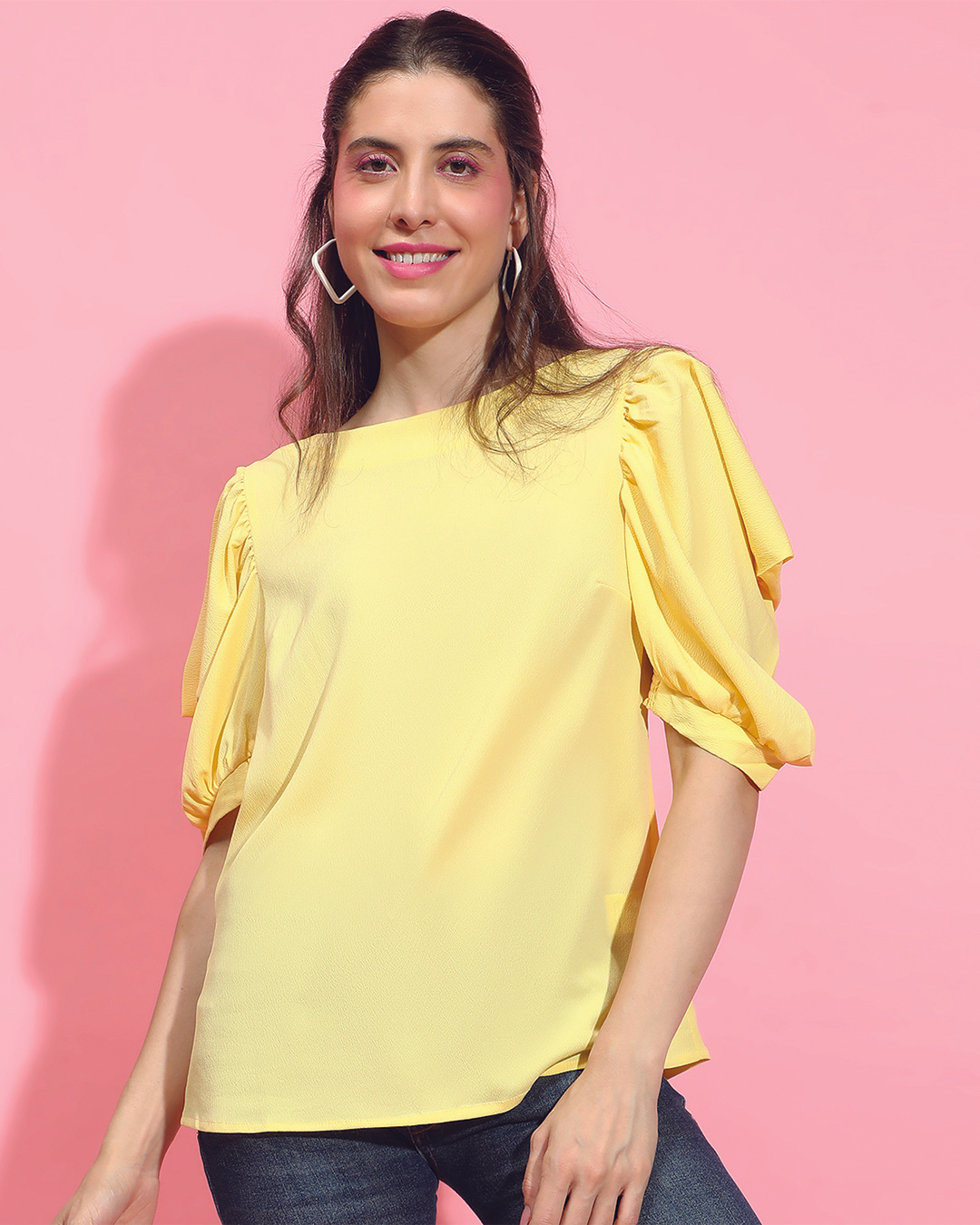 Buy Women's Yellow Top Online at Bewakoof