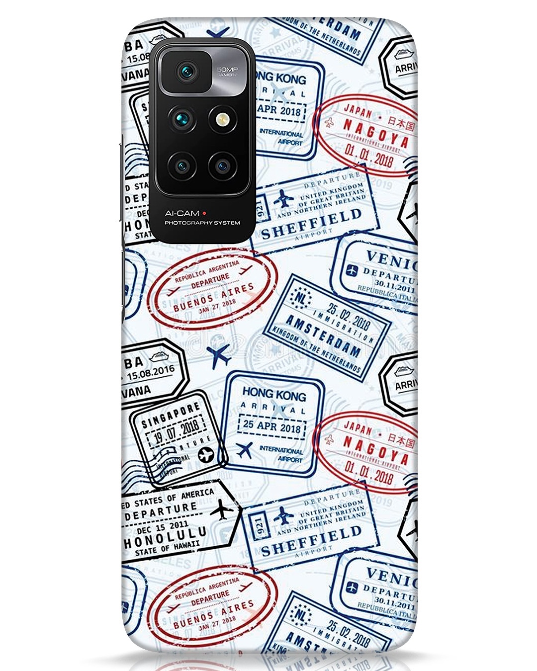 Buy World Tour Designer Hard Cover for Xiaomi Redmi 10 Prime Online in ...