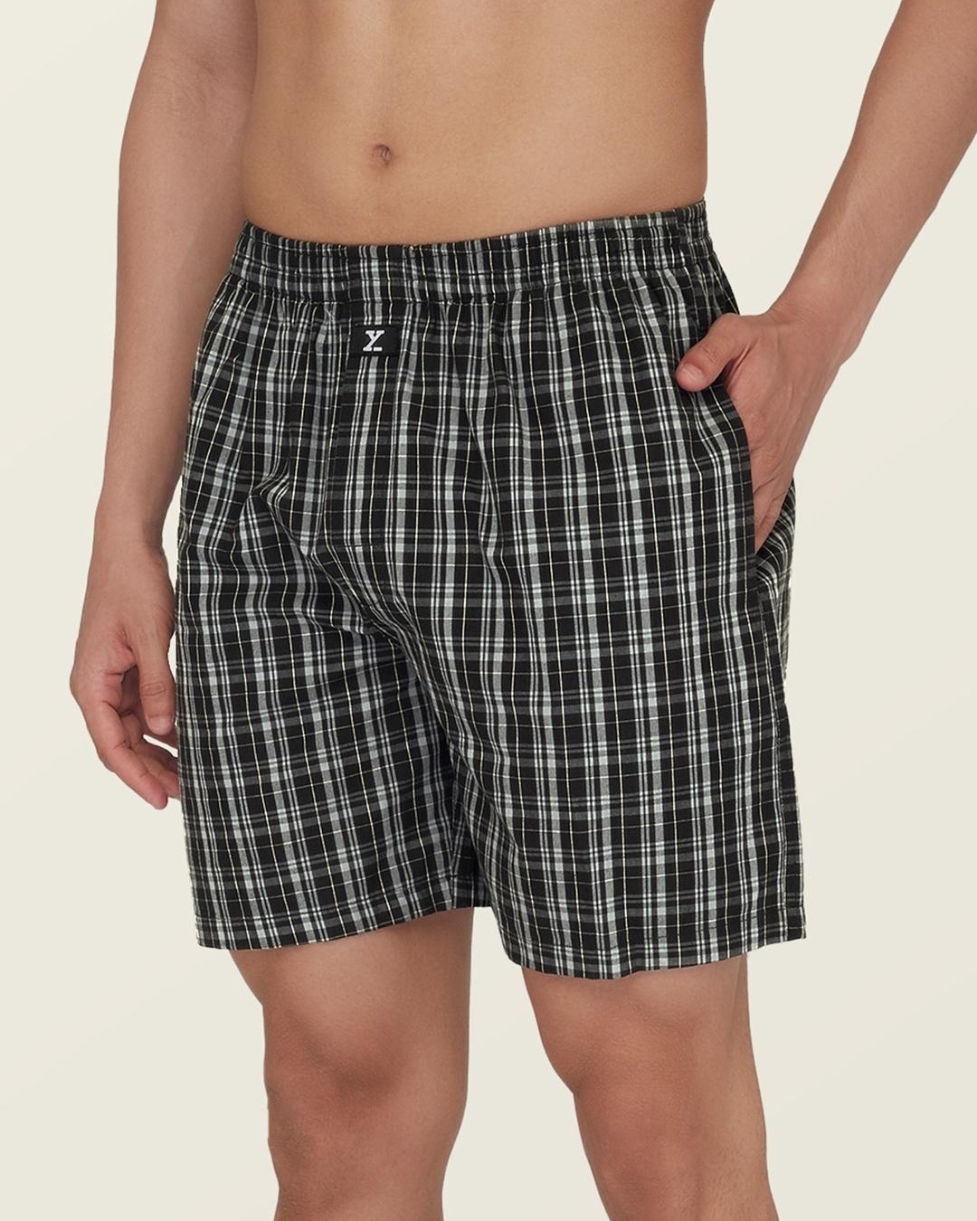 Buy XYXX Men's Black Checked Relaxed Fit Boxers Online in India at Bewakoof