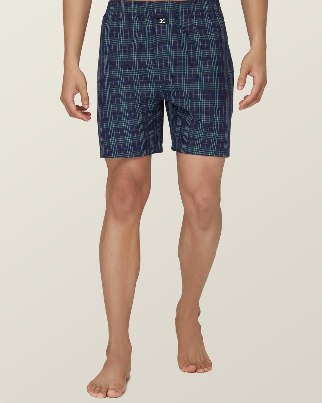 Buy XYXX Men's Blue Checked Relaxed Fit Boxers Online in India at Bewakoof