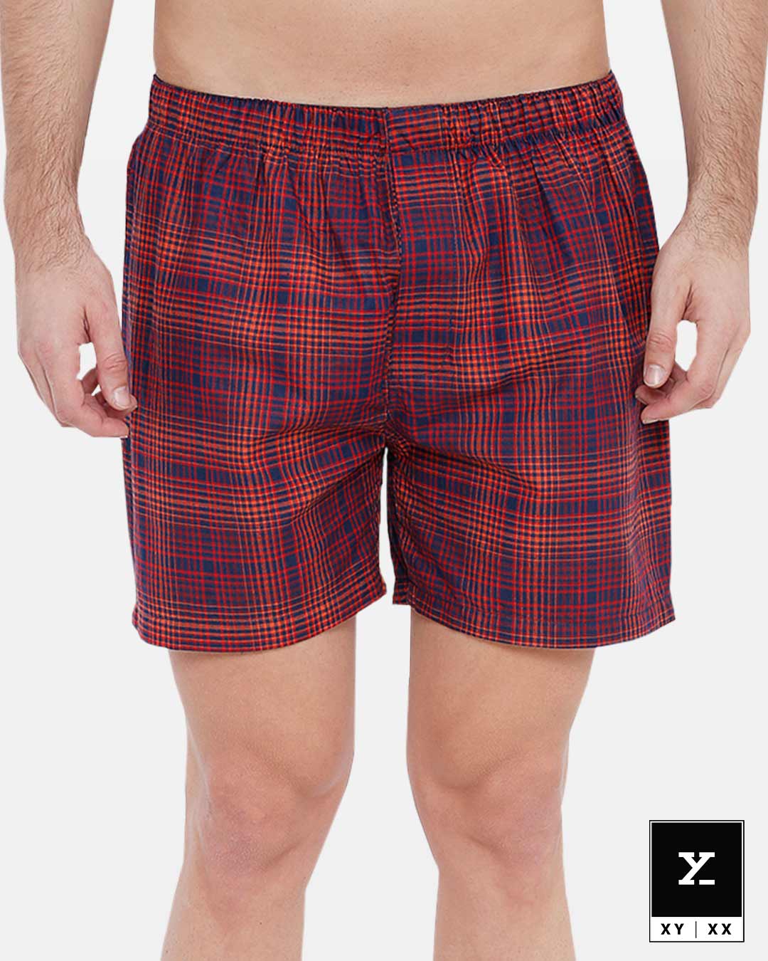 Buy XYXX Men's Checked Boxers Red & Blue Online in India at Bewakoof