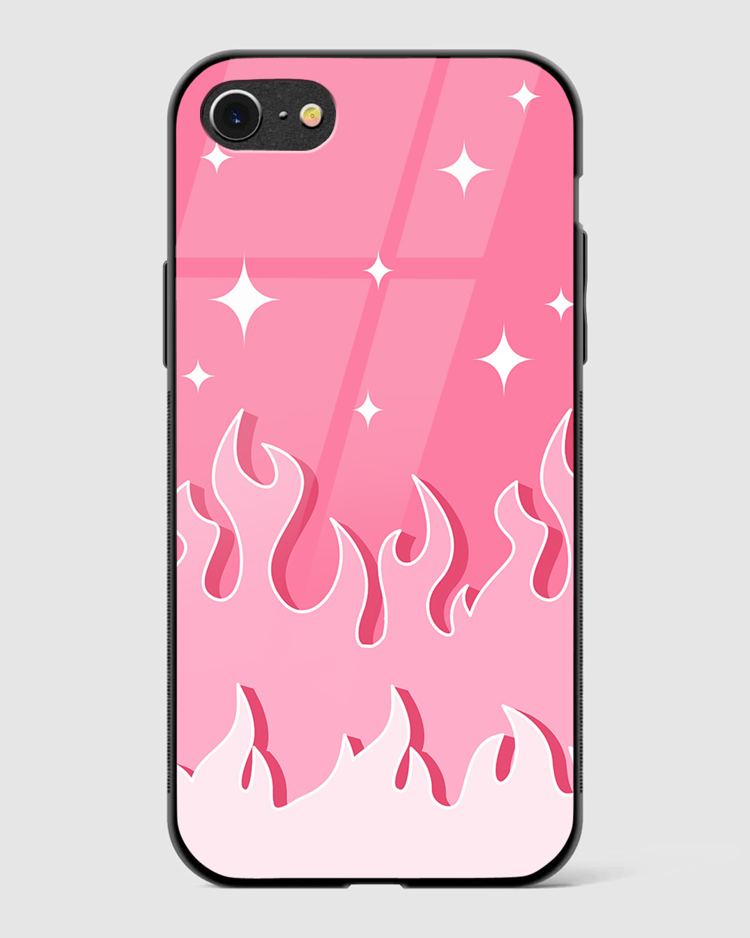 Buy Y2K Fireburst Pink Flame Premium Glass Case for Apple iPhone SE ...