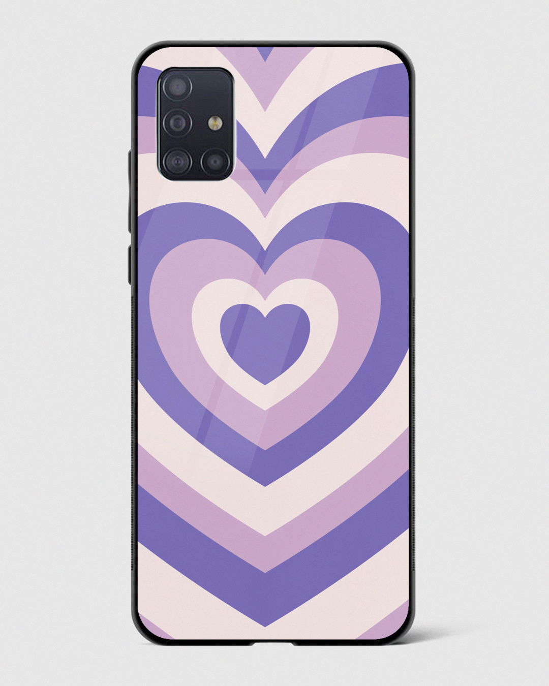 Buy Pastel Purple Retro Hearts Premium Glass Case for Samsung Galaxy ...