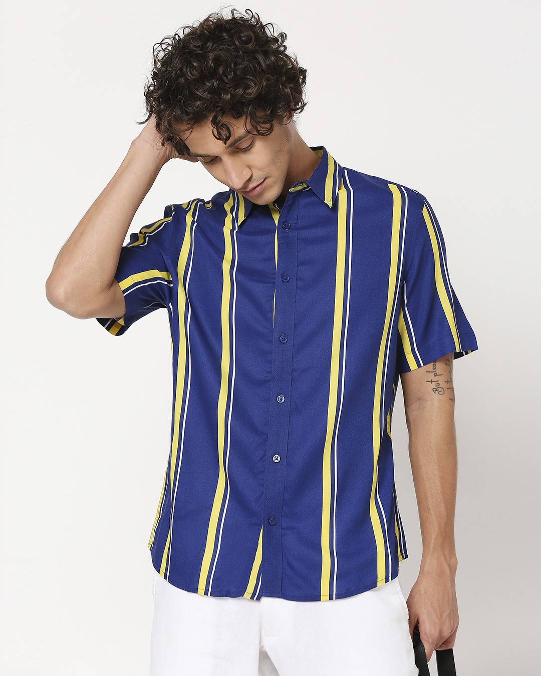 Buy Yolo Yellow Stripe Shirt Online at Bewakoof