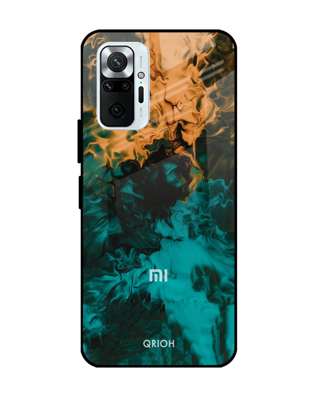 Buy Zig-Zag Printed Premium Glass Cover For Xiaomi Redmi Note 10 Pro ...