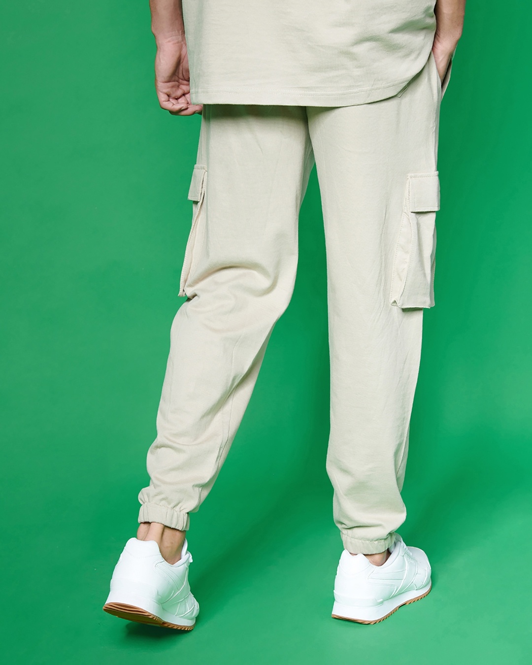 Buy Barely Beige Cargo Joggers for Men Beige Online at Bewakoof