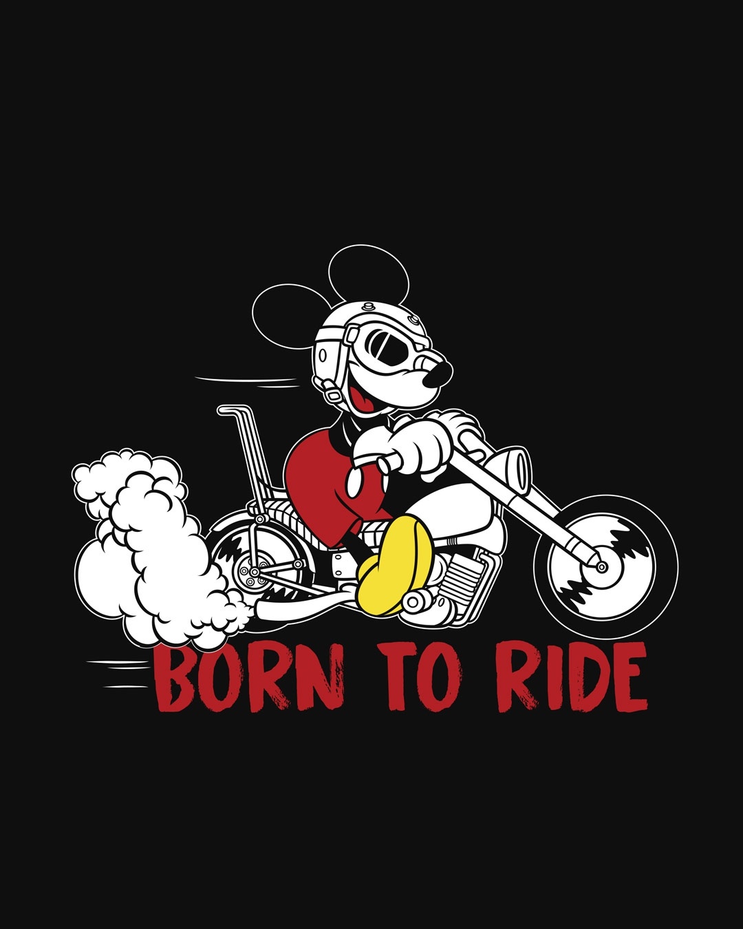 Buy Bike Mickey Fleece Light Sweatshirt (DL) for Men black Online at ...