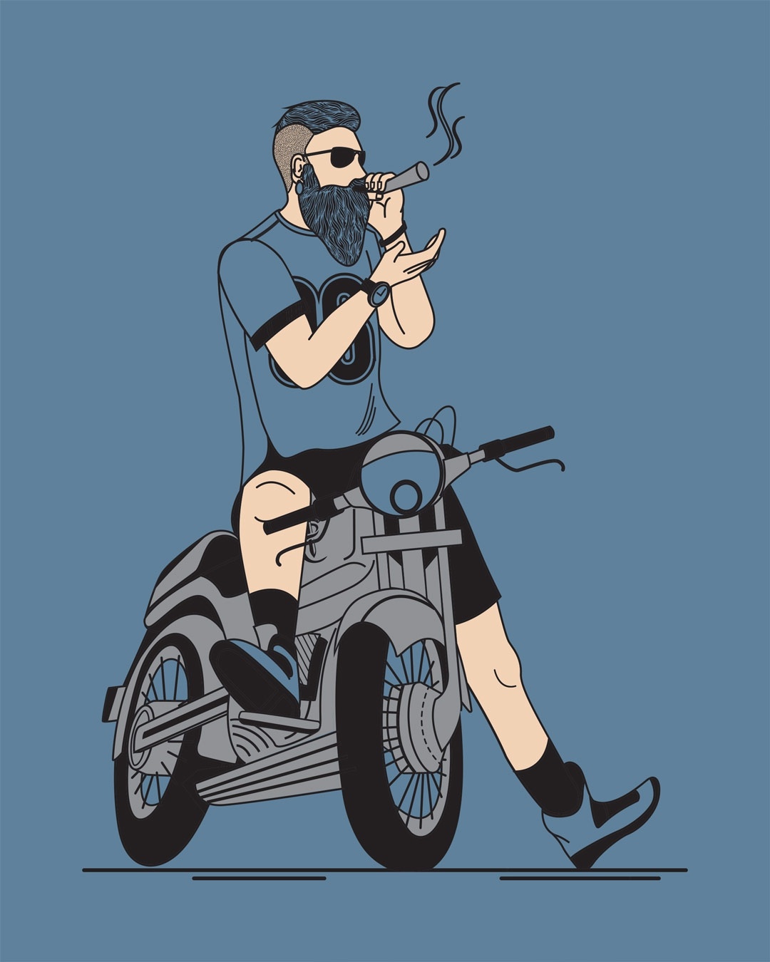 Buy Biker Swag Vest for Men blue Online at Bewakoof