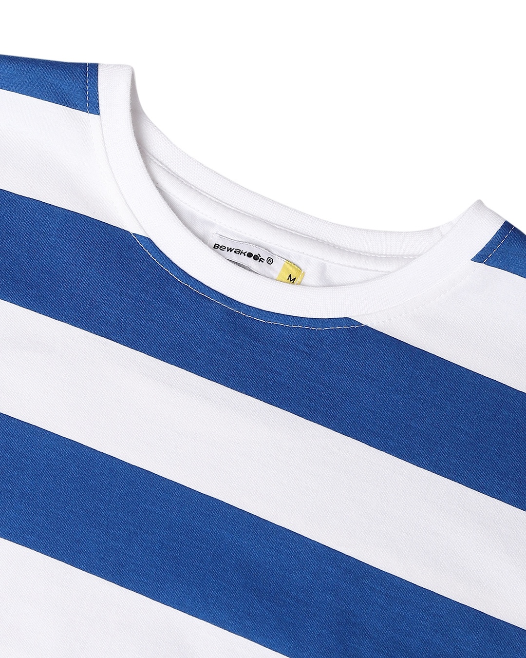 Buy Mens White And Blue Stripe T Shirt For Men White Online At Bewakoof