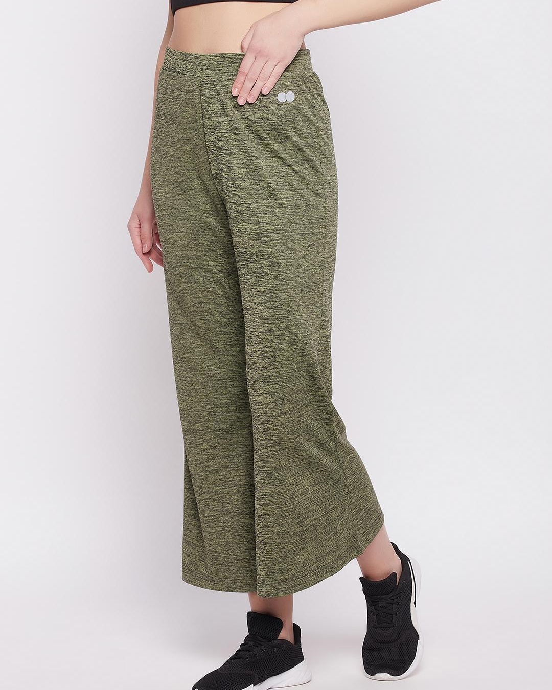 Buy Clovia Women's Green Self Designed Flared Track Pants for Women ... Buy Clovia Women's Green Self Designed Flared Track Pants for Women ...