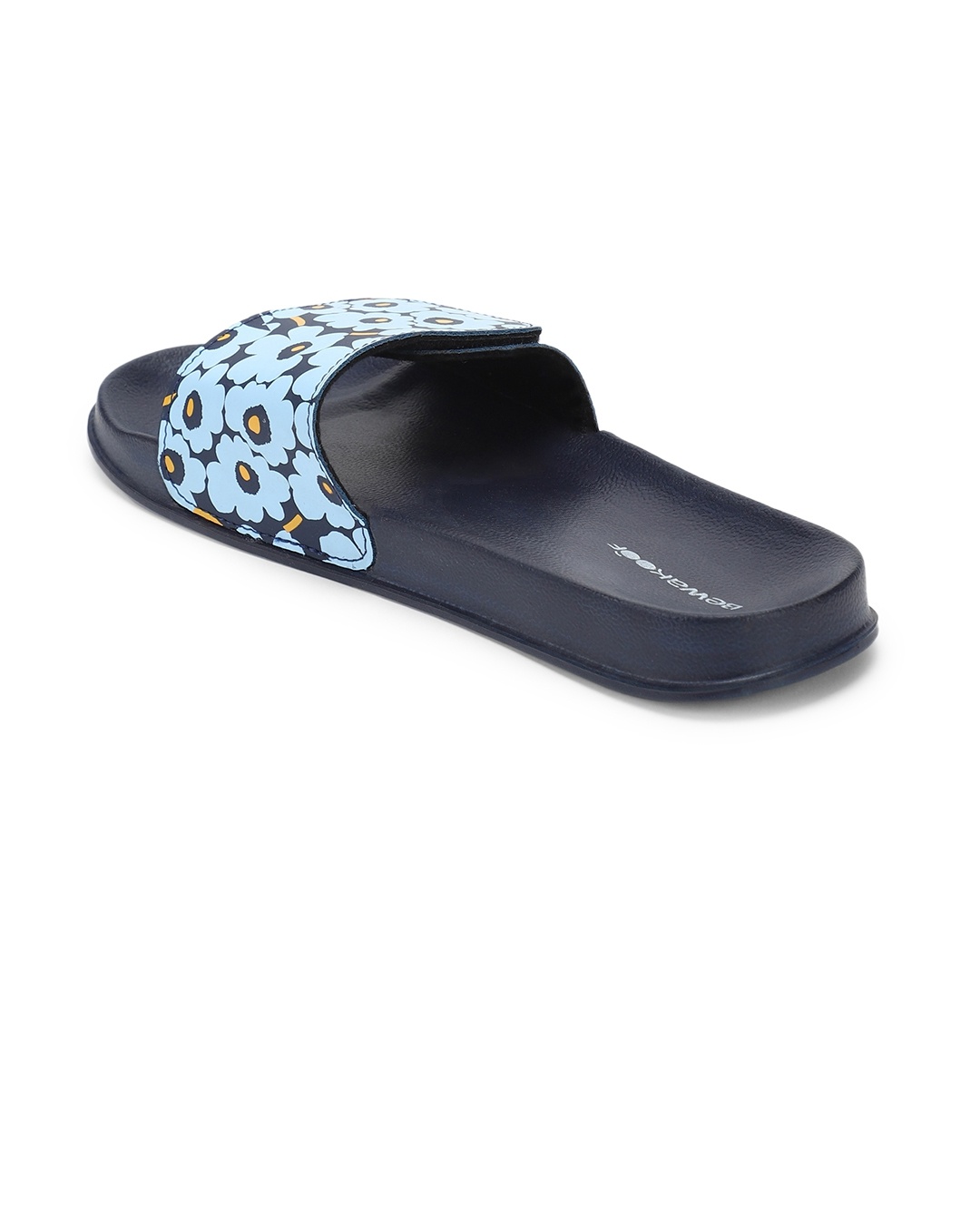 Buy Women's Blue Daisy Petal Adjustable Velcro Sliders Online in India ...