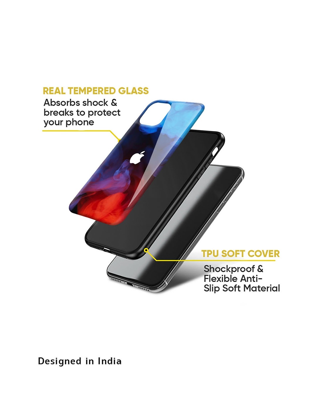 Buy Dim Smoke Premium Glass Cover for Apple iPhone 16 (Shock Proof ...