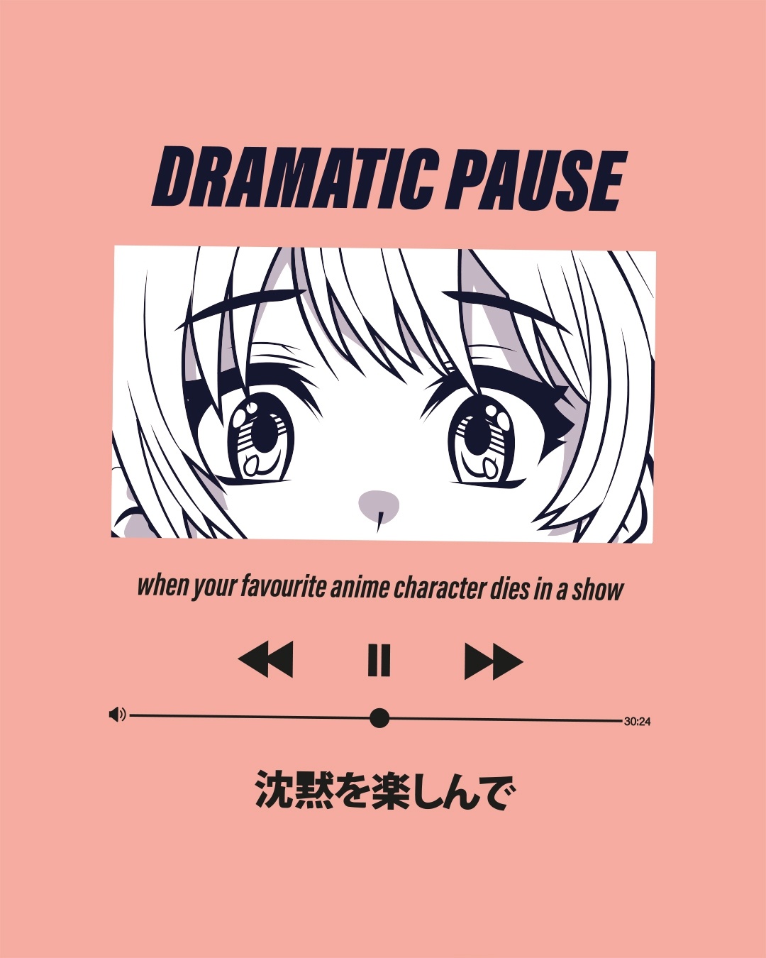 Buy Women's Pink Dramatic Pause Graphic Printed T-shirt Online at Bewakoof