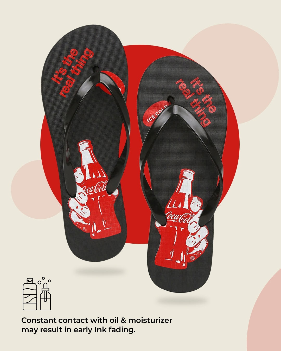 Buy Holding Coca-Cola Printed Men's Flip-flop Online in India at Bewakoof