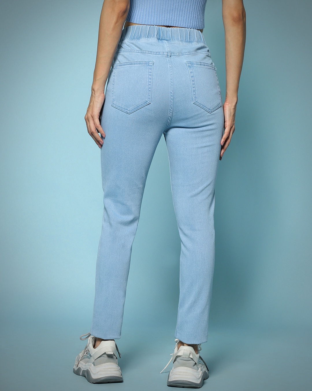 Buy Women's Light Blue Denim Jeggings Online at Bewakoof