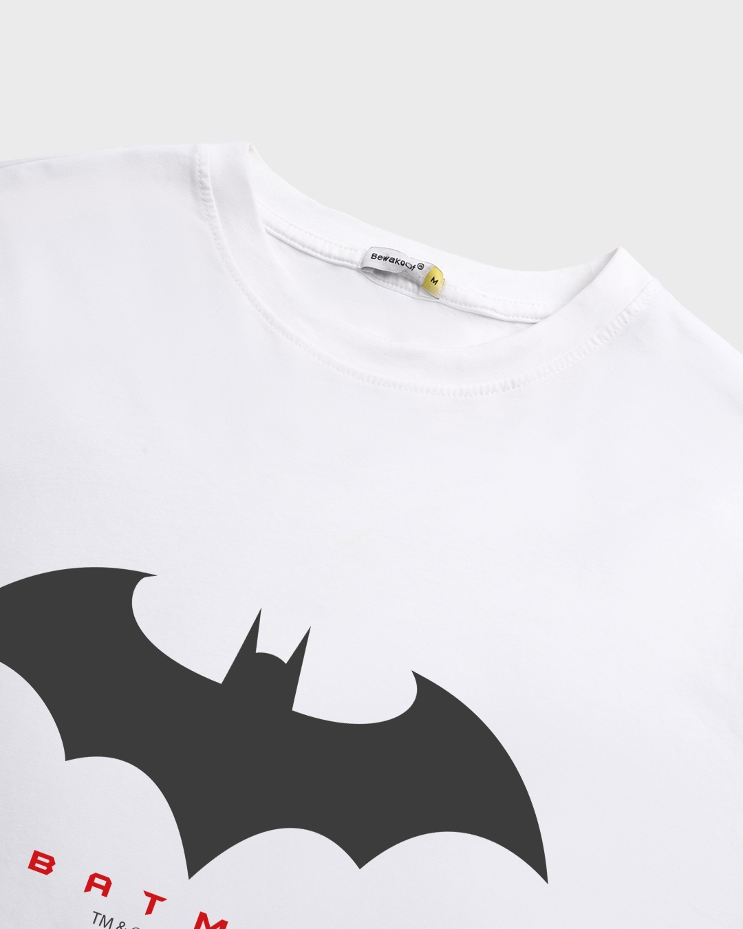 Buy Men's White Batman Outline Logo Graphic Printed Oversized T-shirt ...